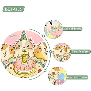 Guinea Pig Theme Birthday Backdrop Party Backdrop Decoration Supplies Guinea Pig Birthday Party Banner Baby Shower Kids Children Photography Background Photo Woodland Green Grass Decor 5x3FT