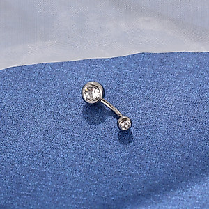 G23 Solid Titanium Belly Button Rings for Women Men Navel Rings Barbell Body Piercing Rings Jewelry