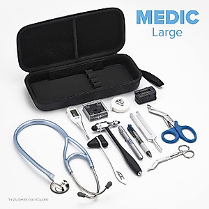 ADC Medic Case/Medical Every-Day Instrument Carry/Fits Adscope Cardiology Stethoscopes and Comparable Models with Room for Instruments and Accessories, Case Only, Large, Black