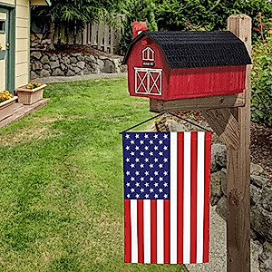 Outdoor 12x18 Inch Double Sided American Garden Flag American 4th of July Decorative Flag Fade Resistant Banner for Yard Lawn Home Decor