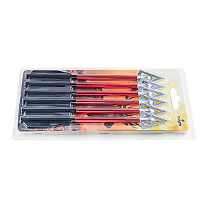 AMEYXGS 6.8" Mini Archery Crossbow Bolts Set Aluminium Crossbow Arrows with Metal Broadhead Tips for Shooting Target Practice Small Hunting Game Outdoor Fishing 50-80lbs (Red)
