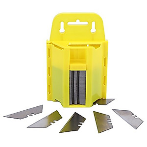 Samger 100 Pack Utility Knife Blades with Dispenser Box Cutter Razor Blades Knife Replacement Carbon Steel Knife Blades
