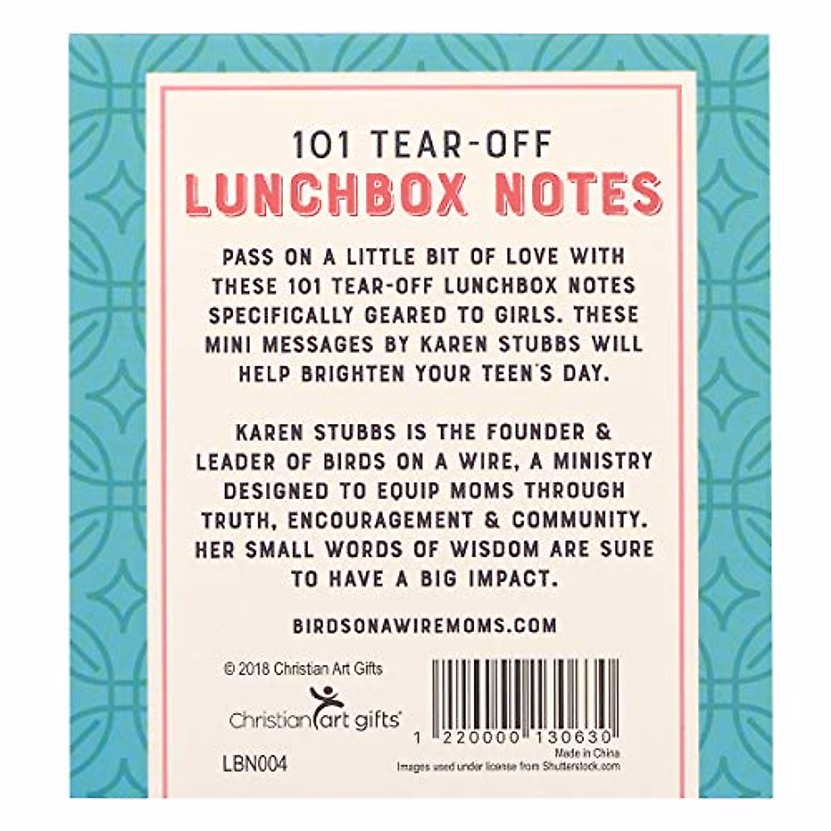 101 Tear-Off Lunchbox Notes for Girls, Inspirational Quotes and Encouragement for Kids, Space to Write Personal Message