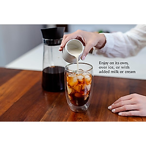 Cuiscent Cold-Brew Coffee Maker, 1350ml capacity,Stainless Steel 304 filter, includes cleaning brush