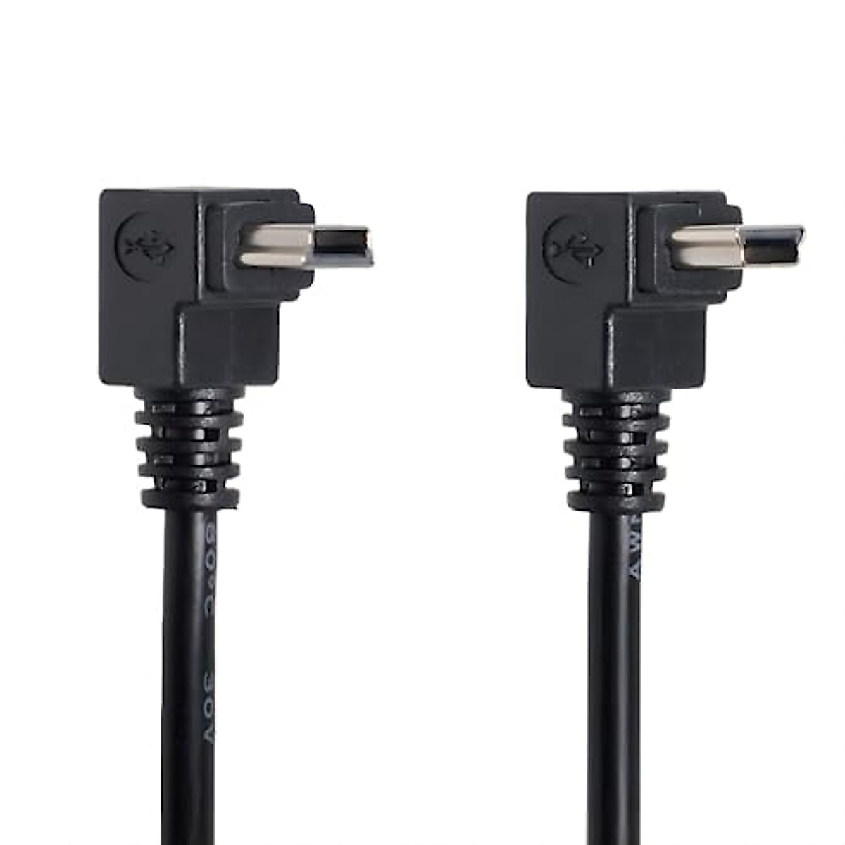 chenyang 2 Pack Mini USB Extension Cable USB 2.0 Mini USB 5Pin Male to Female 90 Degree Angled Data Power Extension Cable Adapter 0.2M