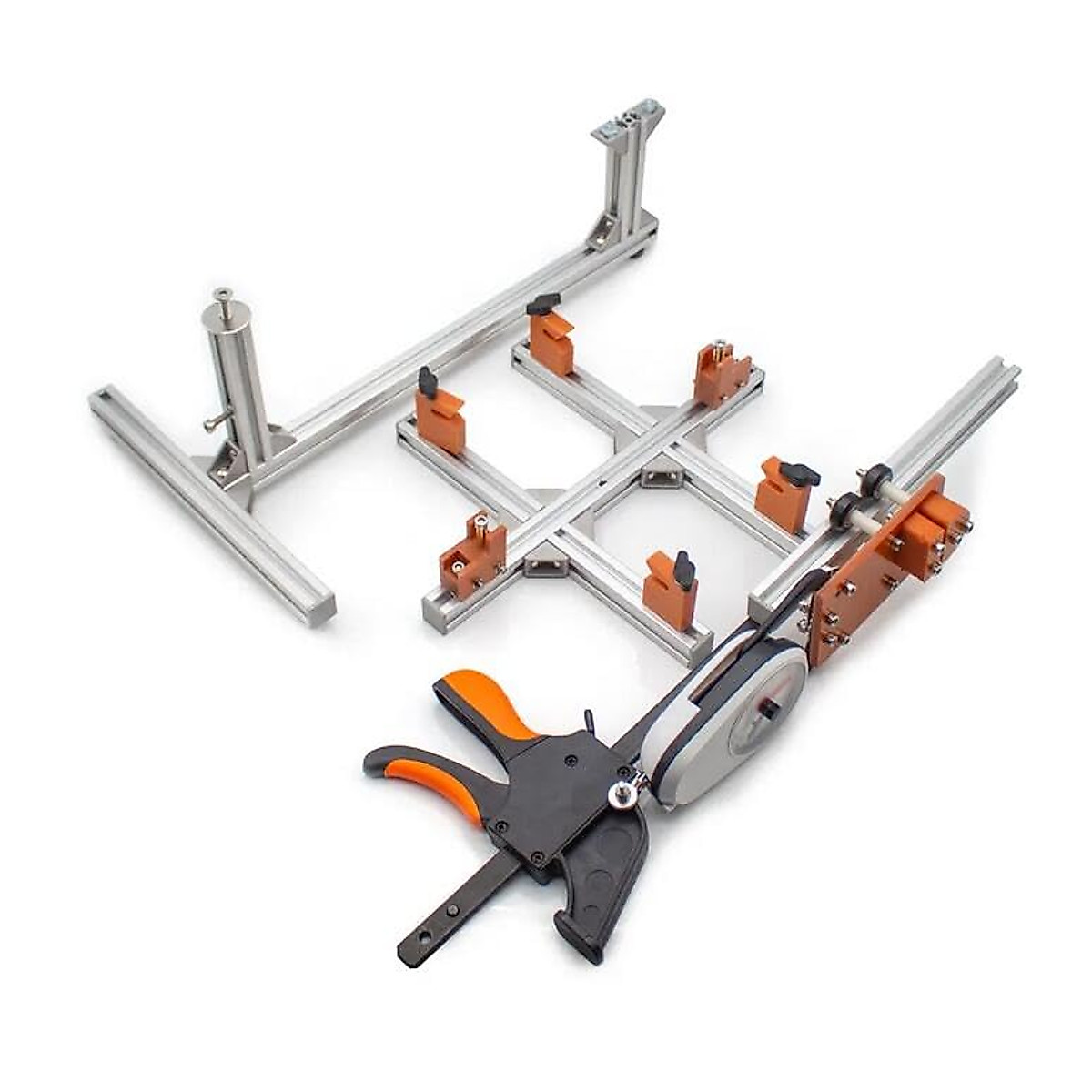 DIY Racket Frame Threading Machine Badminton Racket Stringing Machine Wire Stretcher Aluminum Alloy 20-32LB (A)