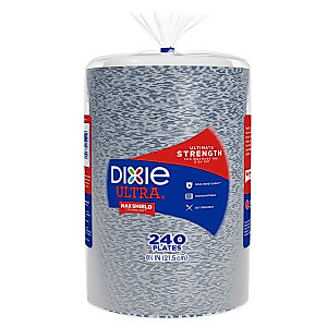 Dixie Ultra Disposable Paper Plates, 8 ½ inch, Lunch or Light Dinner Size Printed Disposable Plates, 240-count