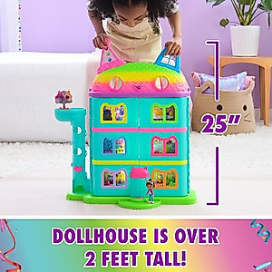 Gabby’s Dollhouse, Cakey’s Fruit Smoothie Balcony Playset, 8-Pcs with Toy Figures, Dollhouse Accessories & Sensory Play, Kids Toys for Girls & Boys 3+
