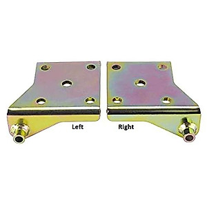 Speedway Motors Leaf Spring Shock Mount Plates for 2.5-inch Spring: Zinc-Finished Steel, 3" Axle Tubes, Left & Right Side, 10" U-Bolts, 1/2"-20 Thread with Nylock Nuts