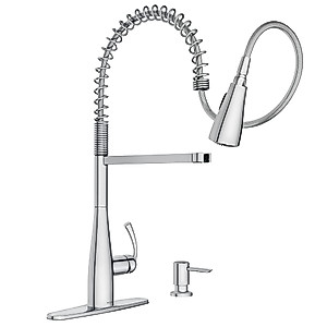 Moen Essie Chrome One-Handle High Arc Pulldown Kitchen Faucet, 87814