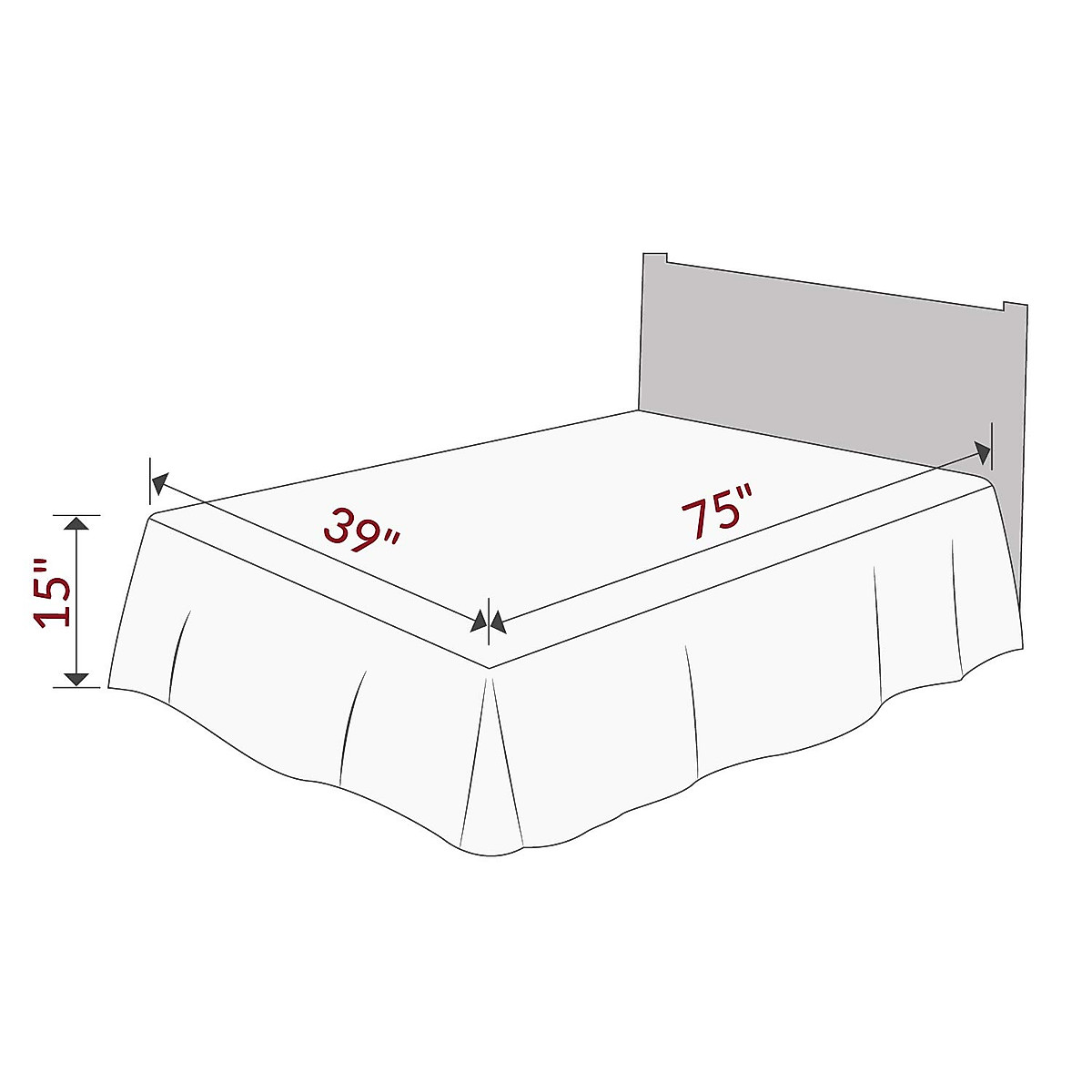 Mellanni Bed Skirt Twin Size - Bed Skirting - 15-Inch Tailored Drop Pleated Dust Ruffle - Hotel Luxury Bedding - Wrinkle, Fade, Stain Resistant - 1 Bedskirt (Twin, White)