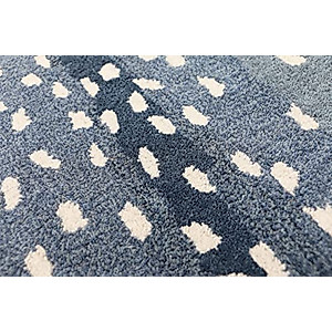 Wallard Design Antelope Cheetah Blue Animal Contemporary Handmade 100% Woolen Area Rugs & Carpets (8'x10')