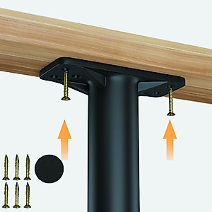 Bed Frame Support Legs Adjustable: Sofa Couch Center Brackets Replacement Reinforcement Parts Furniture Slats Board Leg Feet (8.66-16.53, Black-C)