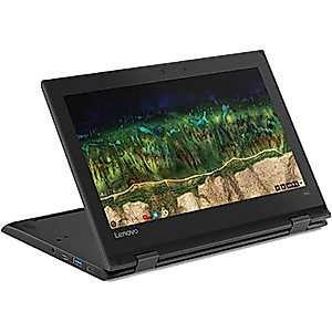 Lenovo 500e Chromebook 2-in-1 Laptop, 11.6in HD Touch, Intel Celeron N3450, 4 GB RAM, 32GB eMMC Drive, Webcam, Chrome OS NO Pen (Renewed) (No Pen)