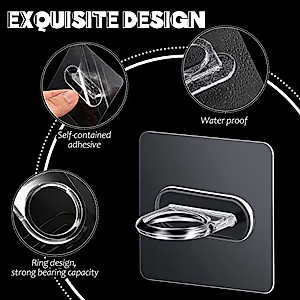 14 PCS Spray Bottle Holder Adhesive Bottle Hooks Clear Spray Bottle Hooks Shower Curtain Rod Holder Wall Mount Utility Hooks Decorative Shower Curtain Hooks for Kitchen Home Bathroom Accessories