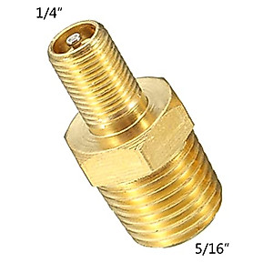 Zaagot 1/4" NPT for Tank for Anti-Corrosion Brass Schrader for Using with Air Compressor Tanks Fitting for Car Auto Brass