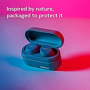 Nokia Power Earbuds Lite - Fjord - Waterproof - Universal Bluetooth - 35 Hours Battery Life - Travel Charging Case