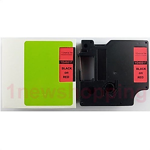 DYMO D1 Black Red 45017 Label Cassette - 1/2'' x 23' by DYMO