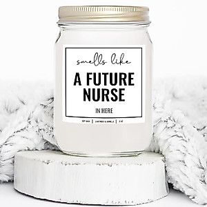 YouNique Designs Nursing Candle 8 oz - Nursing School Gifts for Nursing Student Gifts for Women, Men, Future Nurse Gifts, Nursing School Graduation Gifts, Student Nurse Gifts (Lavender & Vanilla)