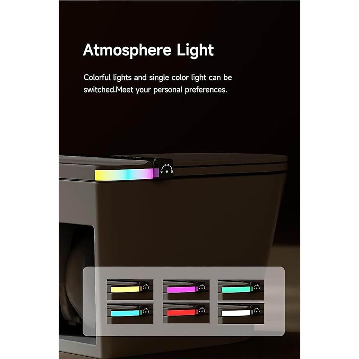 Smart Bidet Toilet with Built-In Bidet - Elongated Toilet with Side Knob - Heated Bidet Seat -One Piece Bidet Toilet Seats with Foot Sensor Operation - Auto White Toilet with LED Display for Bathroom