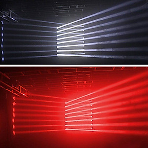 2PCS Moving Head Lights, 4-in-1 8x10W LED Moving Head Stage Lights DJ Moving Head Beam Bar RGBW DMX512 Sound Activated Strobe Effect Stage Lighting for Disco KTV Club Party Wedding