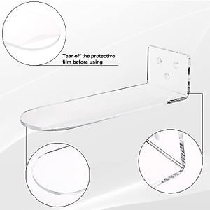 Sumnacon Shoe Shelves 8Pcs Shoe Display Shelves with Screws Clear Acrylic Wall Shoe Shelves for Sneaker Display Show Storage Collection Sturdy Shoe Floating Shelves for Bedroom Hallway Living Room