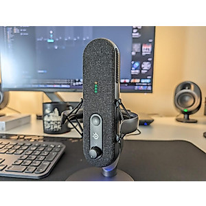 SteelSeries Alias USB Mic for PC — 3x Bigger Capsule for Gaming, Streaming and Podcasting — Sonar for Streamers Audio Software — AI Noise Cancelling — LED (Renewed)