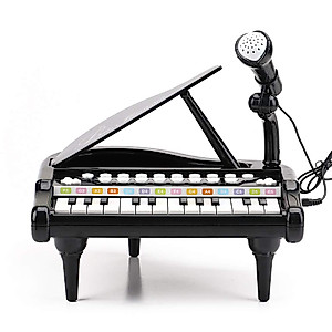 Piano Toy Keyboard for Baby & Toddlers Birthday Gift Toy for 1 2 3 4 Year Old Kids Toy Piano 24 Keys, Black