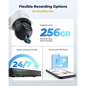 REOLINK 4K Dual-Lens Security Camera System, IP PoE Outdoor Cameras, 1x Duo 2 PoE with 180° Ultra-Wide Angle, Bundle with 1x Trackmix PoE with 6X Hybrid Zoom & Auto Tracking, Color Night