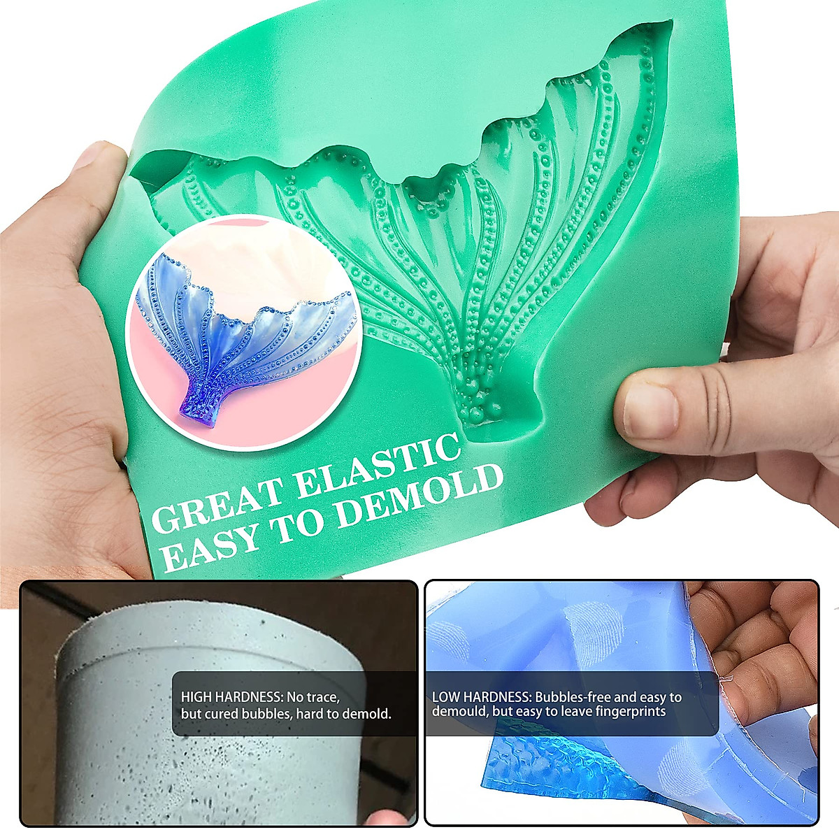 Silicone Molds Making Kit - 1 Gallon 15A Liquid Silicone Rubber for Mold Making - 1:1 Mixing Ratio Fast Curing Molds Making Silicone for Resin Molds, Casting, Candle Mold, Soap Mold, DIY Crafts