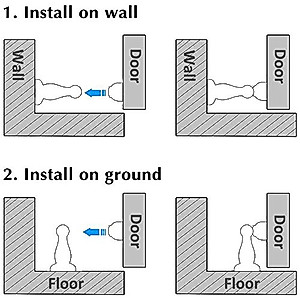 4 Pack Door Stopper, Magnetic Door Stop, Stainless Steel Door Holder, with Screws for Wall or Floor Mount