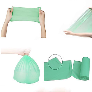 Compostable Trash Bags, 2.6 Gallon Small Disposable Compost Bags 150 Count Garbage Bags Made from PSM Starch-Based for Kitchen Bathroom Bedroom Office Trash Can