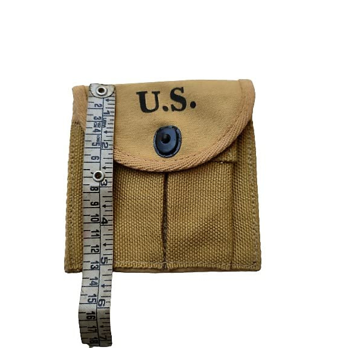 U.S WWII M1 Carbine Buttstock Ammo Ammunition Cartridge Magazine Pouch WW2 (Khaki)