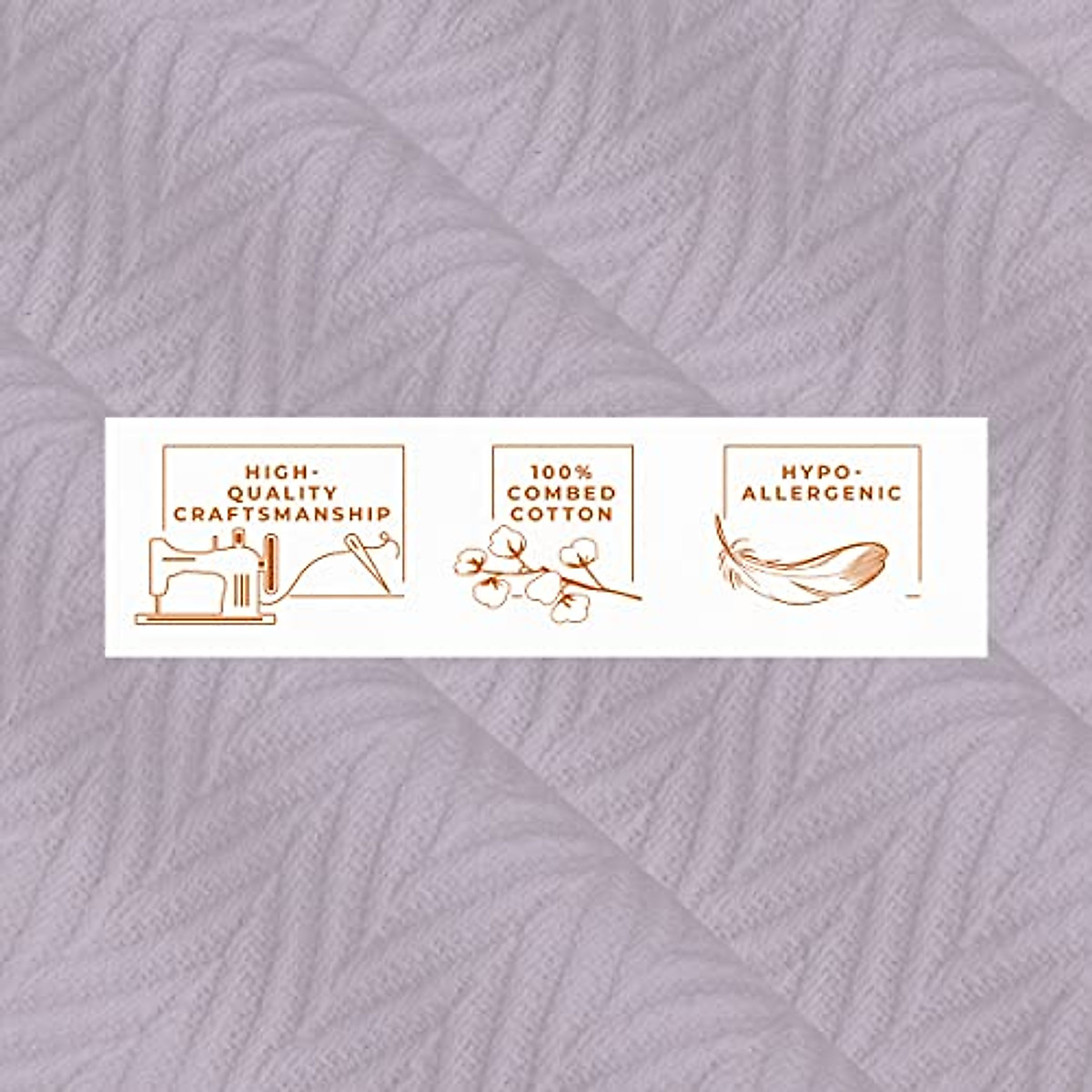 Kotton Culture Knitted Geometric Herringbone Pattern Handwoven Blanket 100% Long Staple Cotton - Soft & Cozy All-Season Throw for Bed Couch Chair Outdoors (Twin/Twin XL, Lilac)
