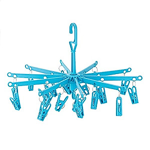 HANGERWORLD 20 Clip Hanging Laundry Drying Rack for Socks, Underwear and Baby Clothes