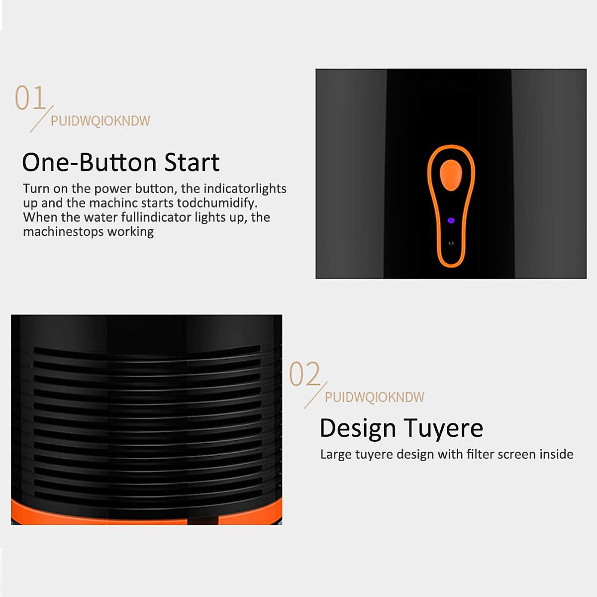 Household Dehumidifier, 220 Sq ft Ultra-Quiet Dehumidifier with Automatic Shut-Off Function, Portable Air Dehumidifiers with 800ml(27 oz) Water Tank & Water Pipe Used in Bedrooms,Baby Rooms,Offices