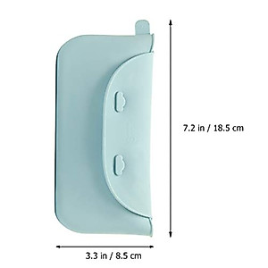 NUOBESTY Portable Tableware Box Cutlery Holder Bags Silicone Waterproof Storage Case for Baby Spoons Flatware Home Travel Bag (Blue)