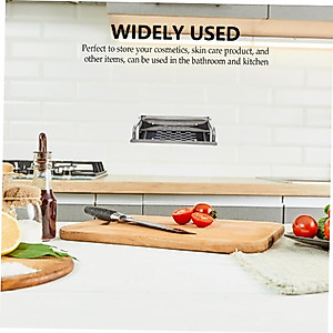 HOMSFOU 1 Set Single Shelf Stainless Steel Wall Storage Rack Pallet Wall Shelves Bathroom Wall Metal Floating Shelves Wall Hanging Shelves Wall Mount Shelves Household Roll Holder