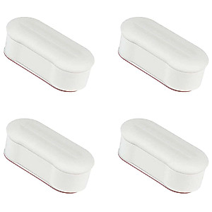 4 Pieces Toilet Seat Bumper Toilet Seat Pad Toilet Seat Bumper Pad Toilet Lid Bumper Replacement Bumpers for Bidet with Strong Adhesive, White