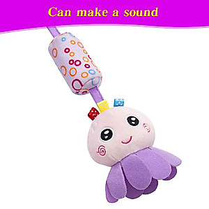 Caterbee Travel Arch Bassinet Toys for Baby Hanging on Stroller, Crib & Pram. Activity Toy bar for Baby Bouncer(Purle)