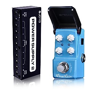 JOYO JF-311 Blue Rain Overdrive Mini Pedal Bundle with JP-02 DC 9V 18V Pedal Power Supply