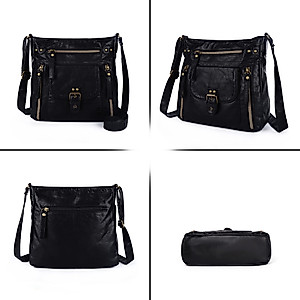 Angel Kiss Crossbody Bags Shoulder Bags and Handbags for Women Multi Pocket Daily Soft Hobo Purses Medium Size