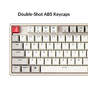 Keychron K8 87 Keys Tenkeyless Layout Wireless Bluetooth Mechanical Keyboard for Mac, Multitasking Type-C Wired Gaming Keyboard for Windows with Keychron Mechanical Brown Switch Aluminum Frame