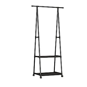 DSFEOIGY Floor Clothes hat Rack Storage Household Bedroom Clothes Storage Rack Clothes Rack with Wheels