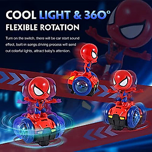 XEUOME Dancing Spider Robot Car Toys for Kids Men- 360° Spin Interactive LED Car with Lights and Music - Educational Electric Gift Toy Car Gifts for Boys Girls Toddlers 3 4 5 6 7 Years Old