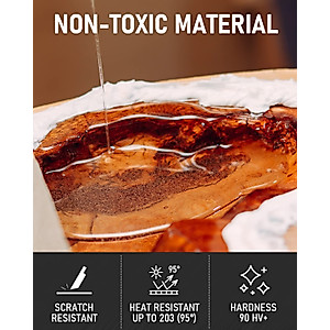 INCLY 2 Gallon Crystal Clear Epoxy Resin Kit, High Gloss & Bubbles Free Resin Supplies Coating & Casting Resin for Table Top, Countertop, River Table,Wood, Jewelry Making, Art Craft, Self Leveling 1:1