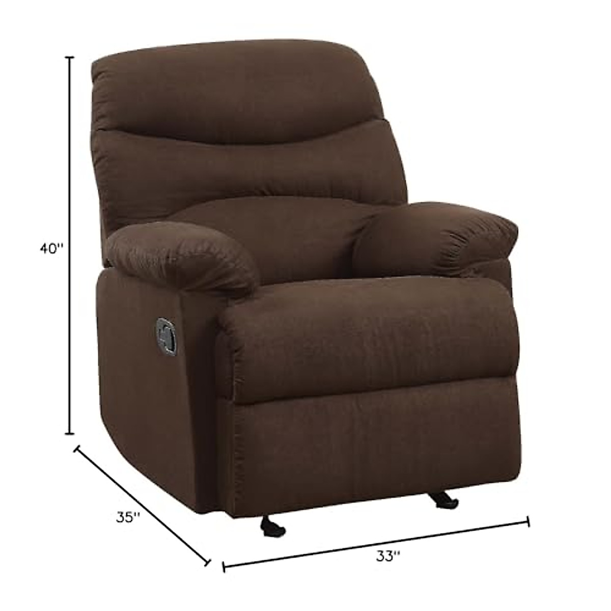 Wycian Bar Height Chairs, Kitchen Chair High Chair Seat 1PC Chocolate Microfiber Capacity 300LB 33" L 35" W 40" H for Living Room Bedroom Dining Rooms Garden