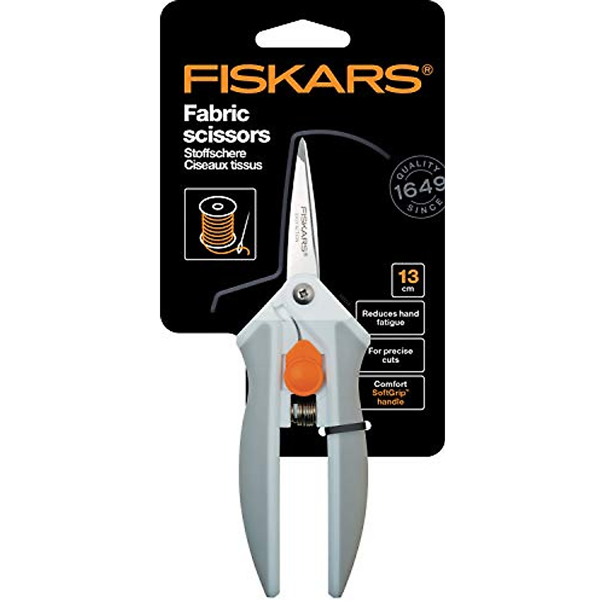 Fiskars 1905001001 Softouch Scissors, 5 in. Length, 1-3/4 in. Cut