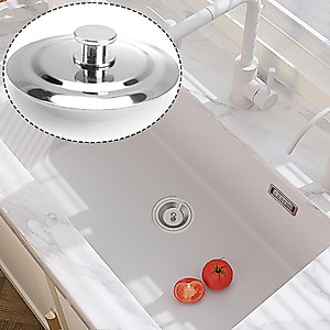 Sink Plug Replacement, Universal Bath Plug, 40-45mm Stainless Steel Push Type Drain Stopper for Kitchen Sink Bathroom Wash Basin