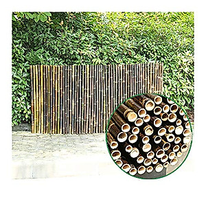 GDMING Garden Privacy Fencing Screening Roll 100% Blockage Exterior Windscreen Rainproof for Terrace Deck Patio Porch Restaurant Cafe Bamboo, 2 Colors, 12 Sizes (Color : Brown, Size : 1.2x3m)